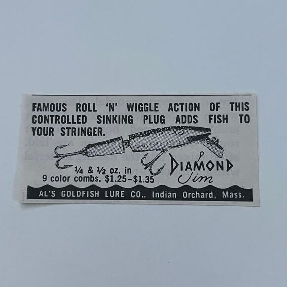 None and/or Unknown | Other | Als Goldfish Lure Co Diamond Jim Indian ...